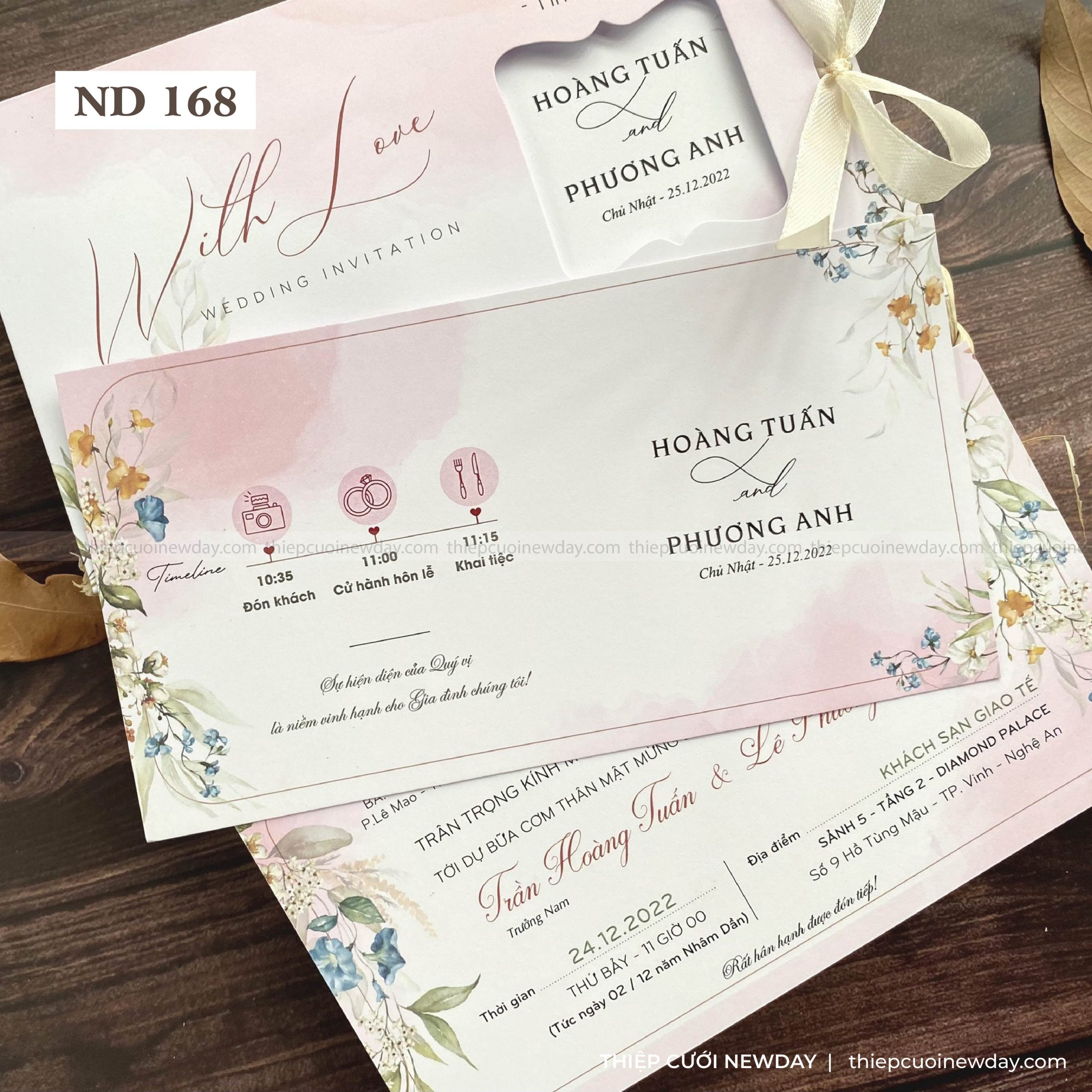 Thiệp cưới New Day – ND 168 – Thiệp cưới Newday – Xưởng In thiệp cưới đẹp