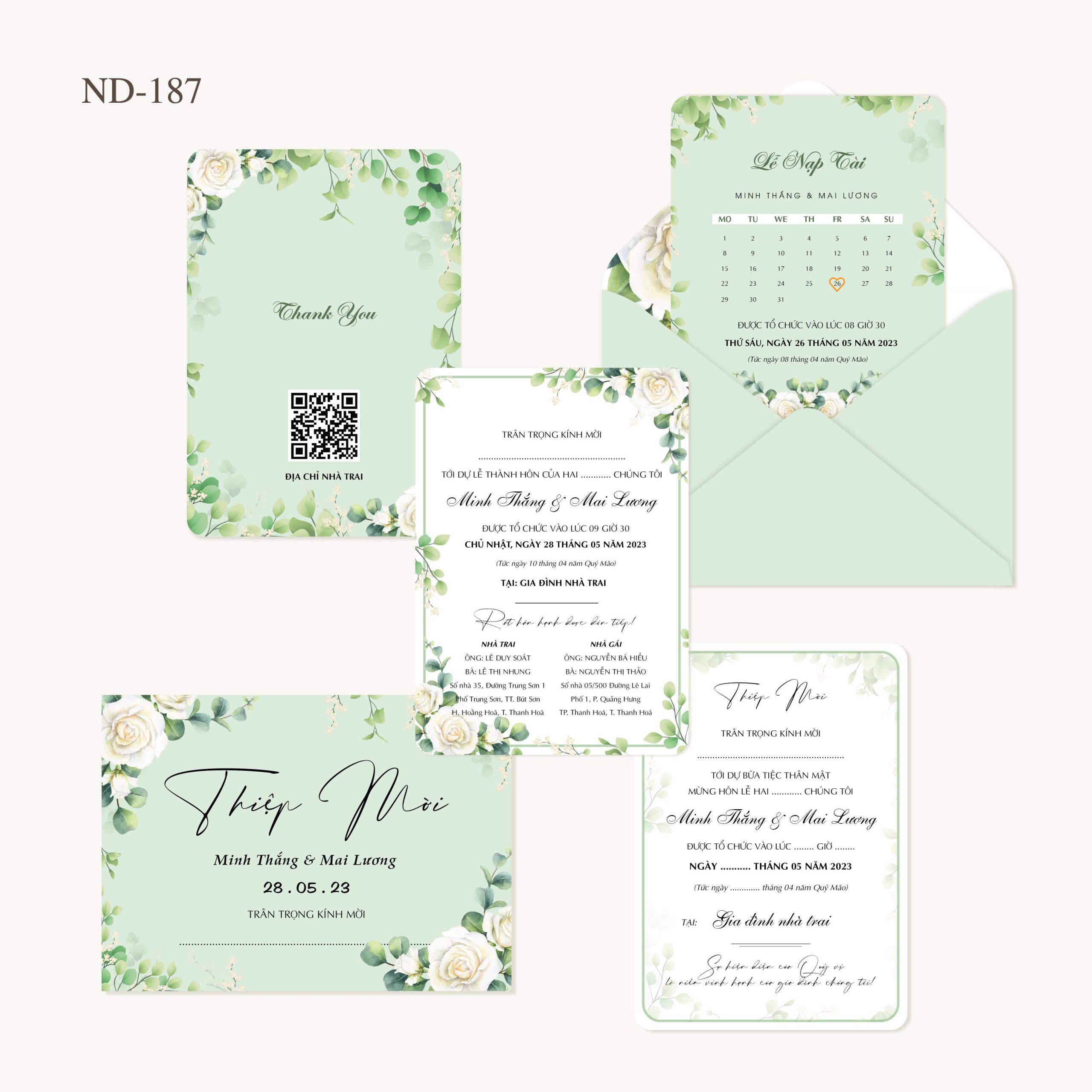 Thiệp cưới New Day – ND 187 – Thiệp cưới Newday – Xưởng In thiệp cưới đẹp